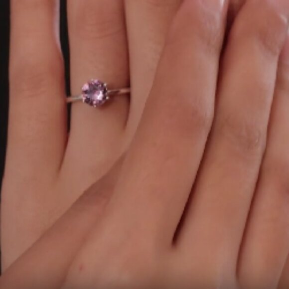 Jewelry | Antique Pink Austrian Crystal Solitaire Ringpendant In ...